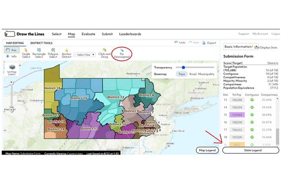 Instructions to draw your congressional map